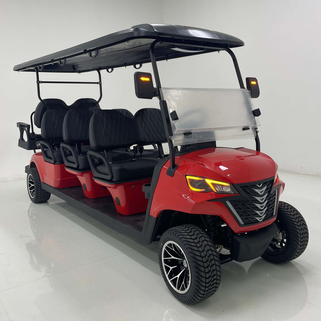 8 Seater Golf Cart Street Legal 48v Lithium Ion Electric LSV with LED ...